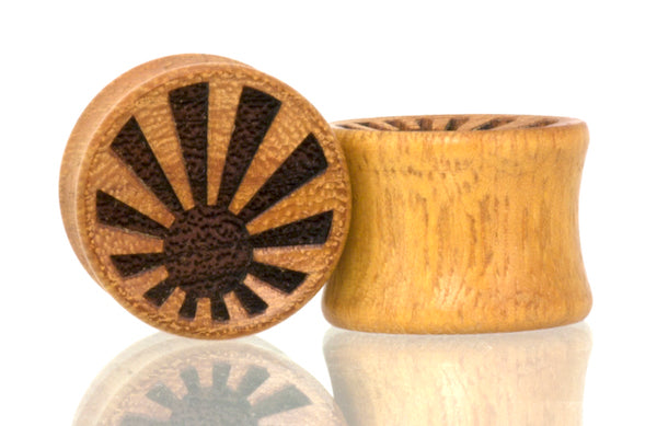 Concave Sun - Ear Gauges, Earring Plugs, Wood Plugs | Omerica Organic