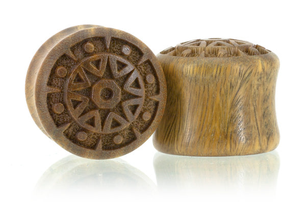 Geometric Convex - Ear Gauges, Earring Plugs, Wood | Omerica Organic